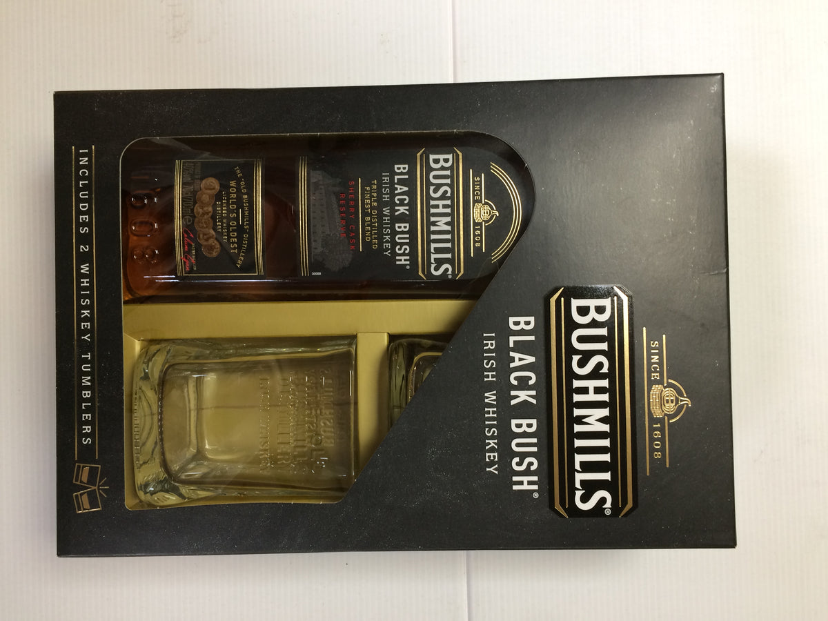 BUSHMILLS BLACK BUSH GLASS PACK – McBrides, Comber